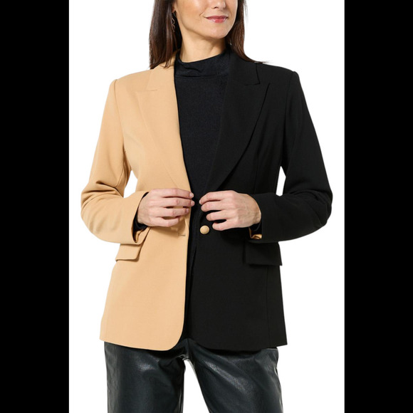 IMAN | Jackets & Coats | Iman Global Chic Womens Colorblocked Crepe ...